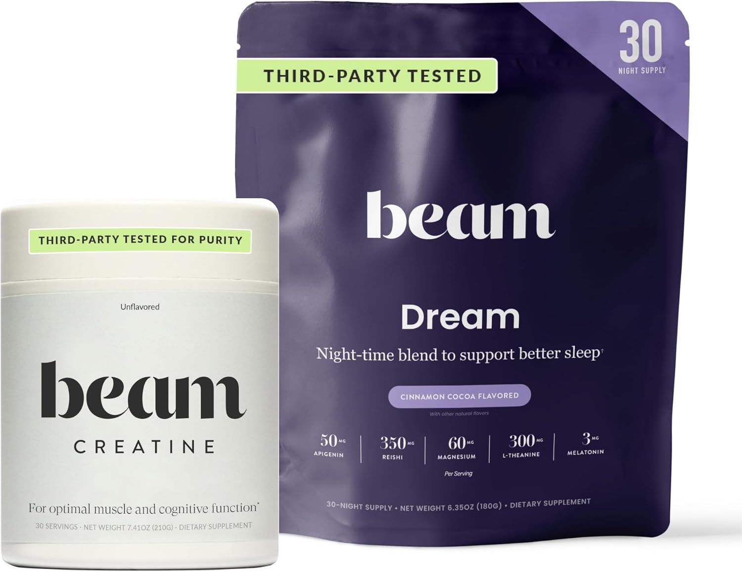 Amazon.com: Beam Dream Sleep Powder & Creatine Bundle, Third Party ...