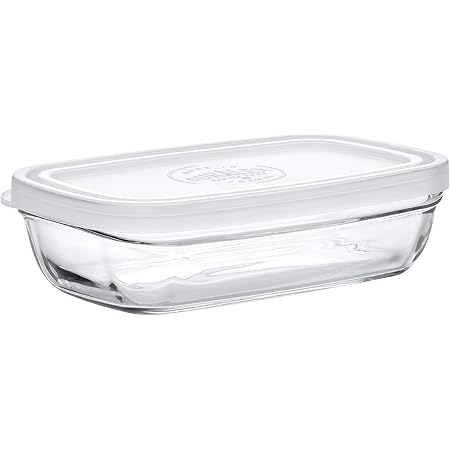 Buy Duralex Freshbox Tempered Glass Solid Rectangular Bowls with Blue ...