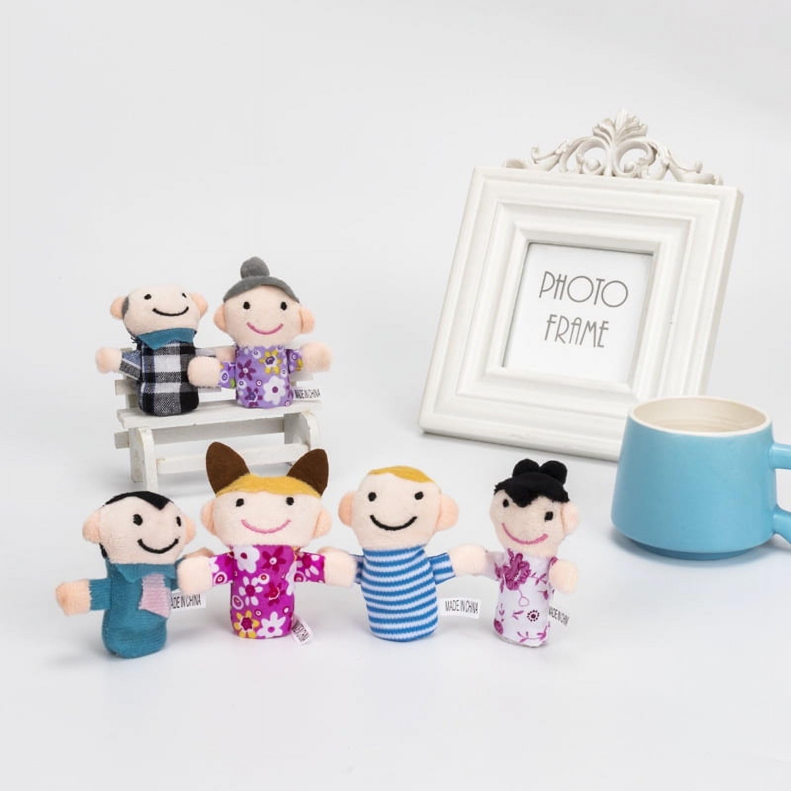 Puppets For Babies 6 Piece Mini Grandparents, Finger Puppet Set, Cloth ...