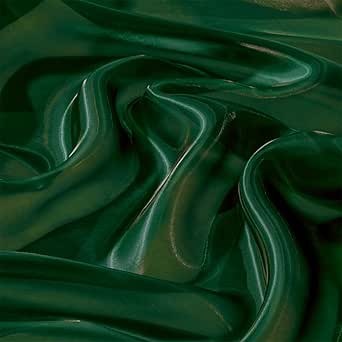 Amazon.com: Forest Green Translucent Fabric, 1 Yard Organza Fabric ...