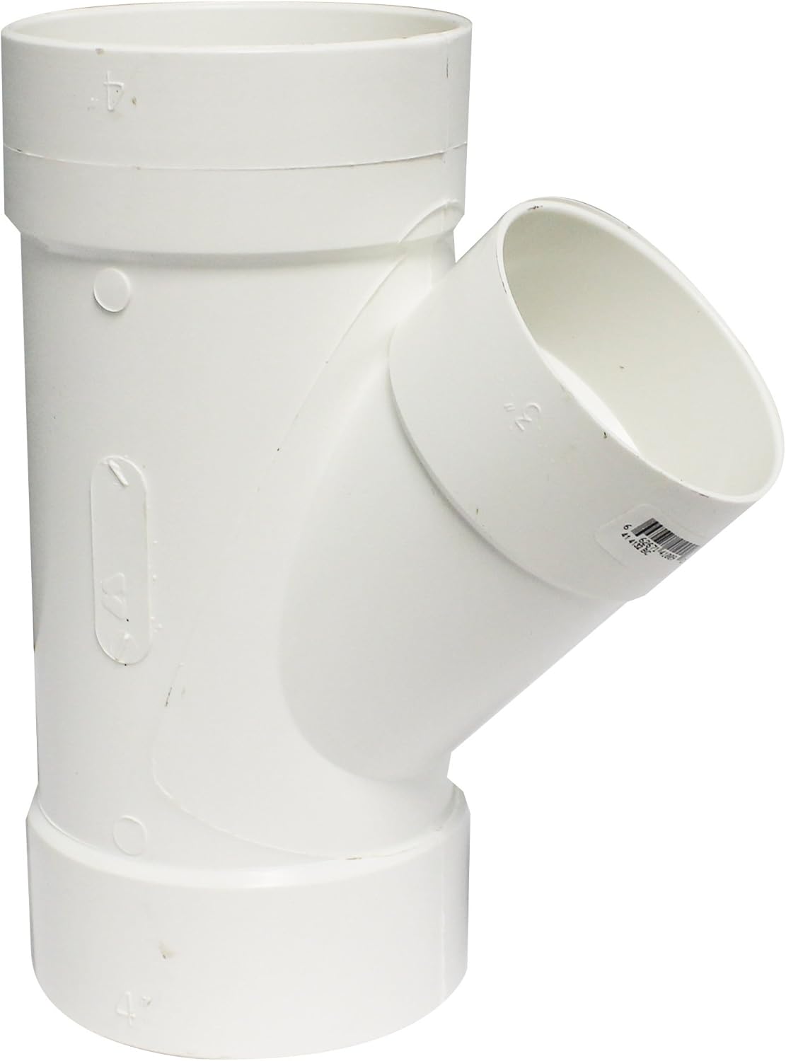 Amazon.com: Canplas 414132BC PVC Sew 4X4X3 45-Degree Wye : Industrial ...