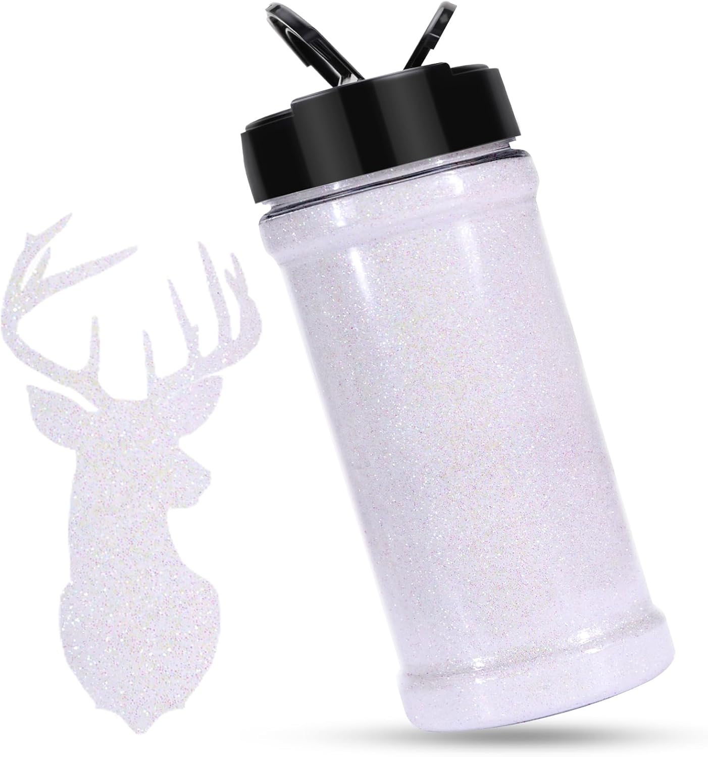 Amazon.com: HTVRONT Holographic Ultra Fine Glitter - 200g/7oz White ...