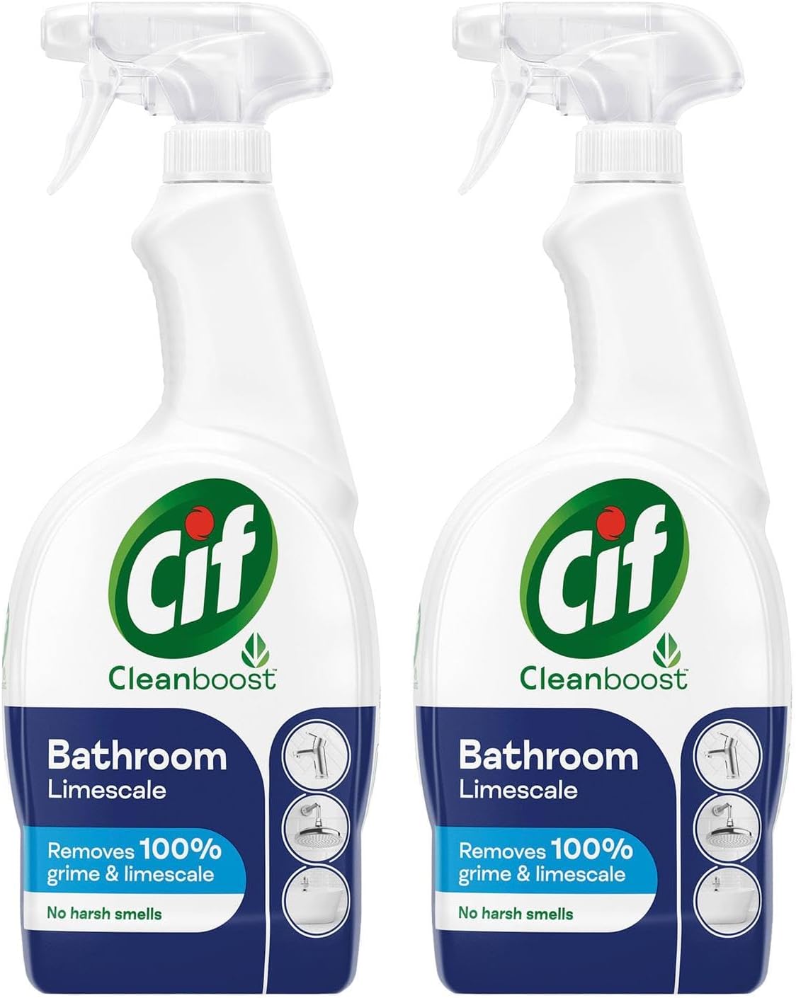 Cif Cleanboost Power & Shine Bathroom Spray 100% soap scum & limescale ...