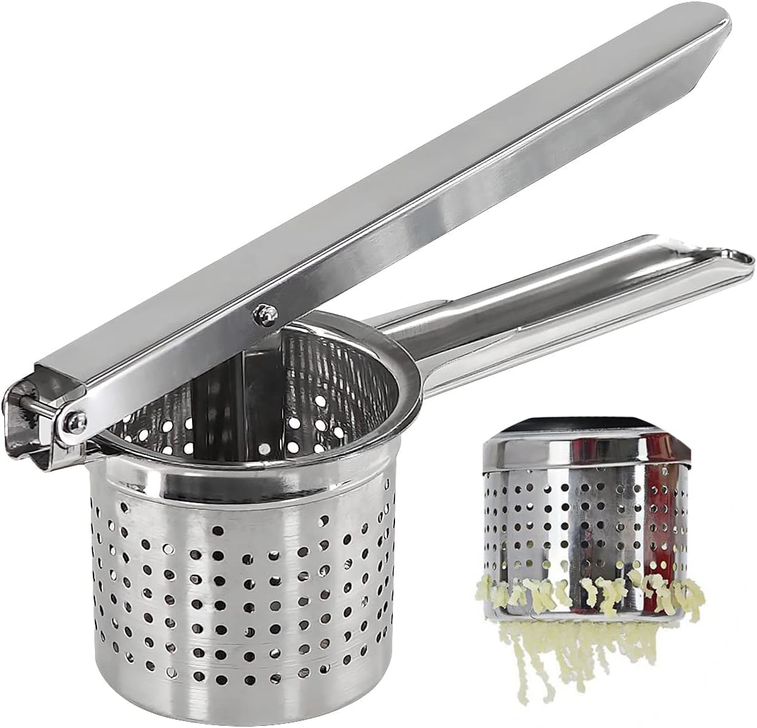 Stainless Steel Potato Ricer Puree Masher Juicer Vegetable Fruit Press ...