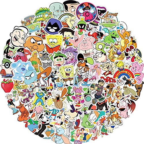 Classic 90s Cartoon Stickers, 100PCS Fun and Cute Stickers, Various ...