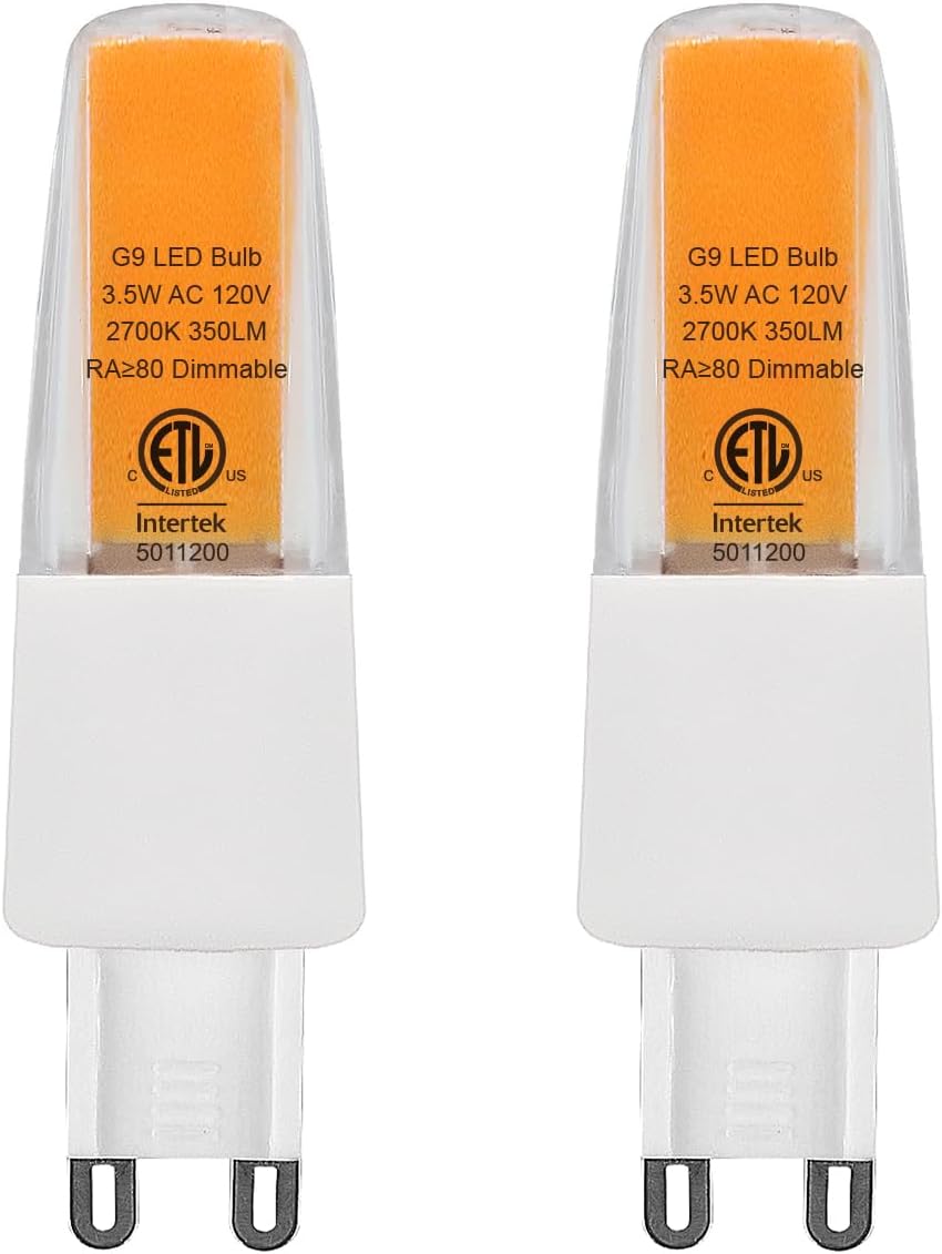 SEMSMOKS G9 LED Light Bulbs, T4 G9 3.5W 350 Lumen 2700K, 120V No ...