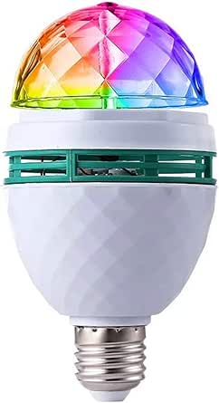 Asng Rotating LED Strobe Bulb Multi Changing Color Crystal Stage Light ...