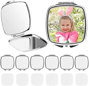 Amazon.com: ZUYYON 6 Pieces Sublimation Blank Pocket Makeup Mirror ...