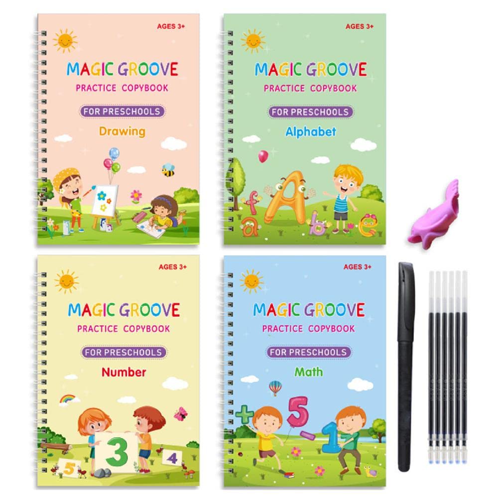 4Pcs Practice Copybook with Pen Handwriting Copybook Set for ...