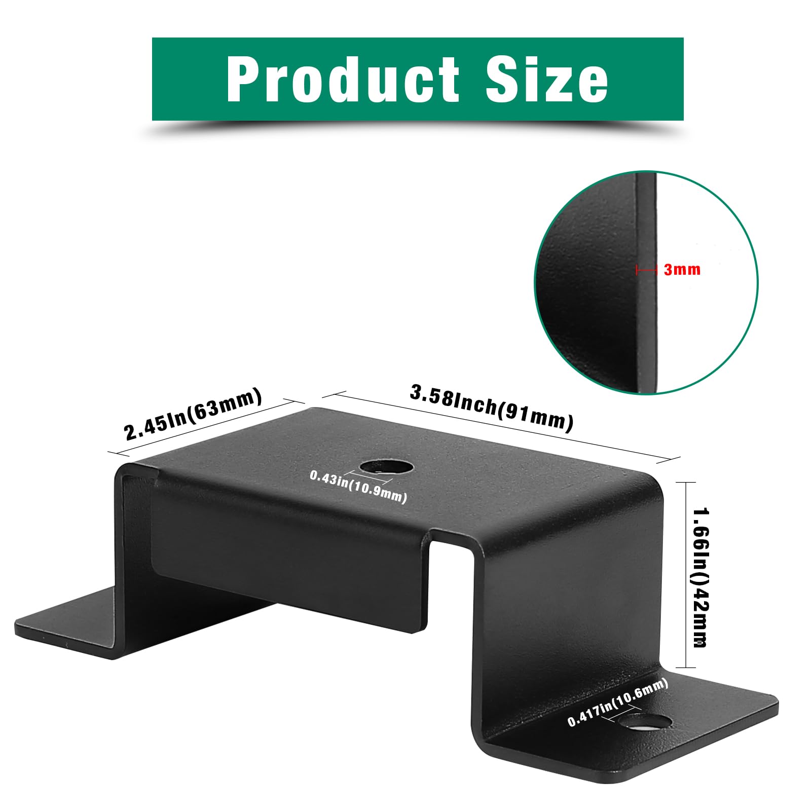 Snapklik.com : 4Pcs Trailer Stake Pocket Bracket For 2 X 4 Lumber ...