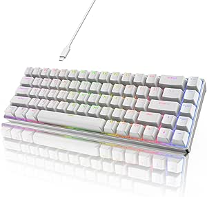 RK ROYAL KLUDGE RK68 Dual Mode Portable 65% Mechanical Gaming Keyboard ...