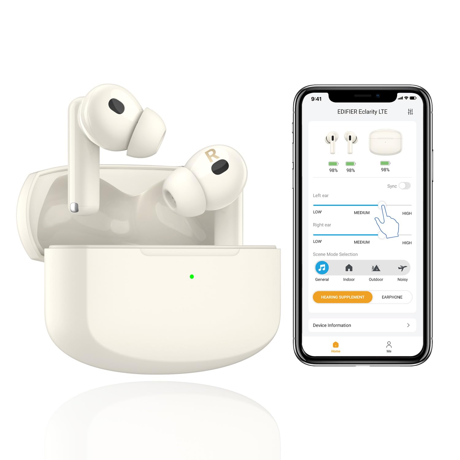 Amazon.com: Edifier Bluetooth Hearing Aids,16 Channels Auto Self ...