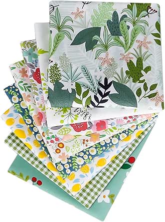 Amazon.com: 8 Pcs Cotton Fabric Bundles 20x20 Inch Boho Floral Printed ...