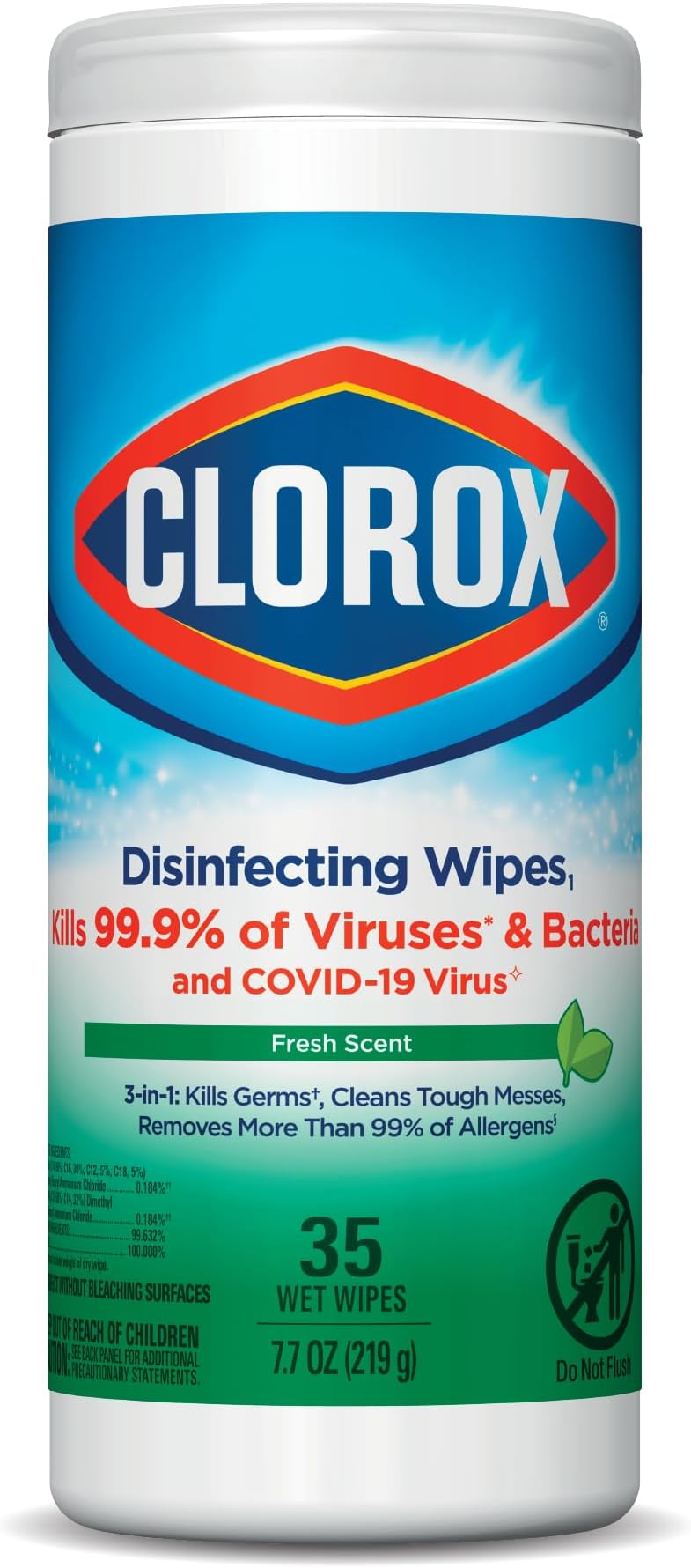 Amazon.com: Clorox Toallitas desinfectantes, aroma fresco, 35 unidades ...