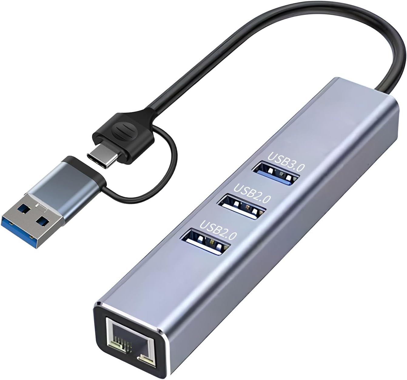 Amazon.com: UGREEN USB to Ethernet Adapter, 5 in 1 USB Hub with Ethernet with 2* USB-C 3.2 ...
