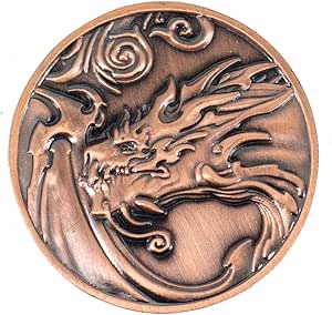 Dragon D2 Coin - Antique Bronze Color : Amazon.com.au: Toys & Games