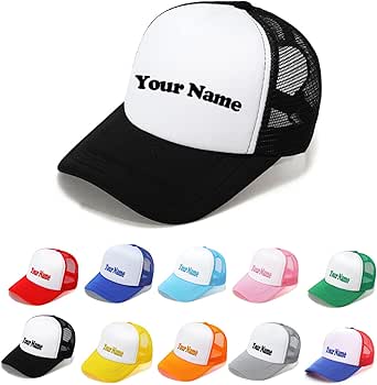 Amazon.com: Personalized Baseball Cap Design Your Own Hats Custom Caps ...