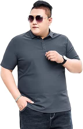 Amazon | [売店] ポロシャツ メンズ 大きいサイズ M-9XL 御洒落 ビジネス 抗菌 速乾 カットソー tシャツ 半袖 ポケットなし シワにならない トップス スポーツ ...