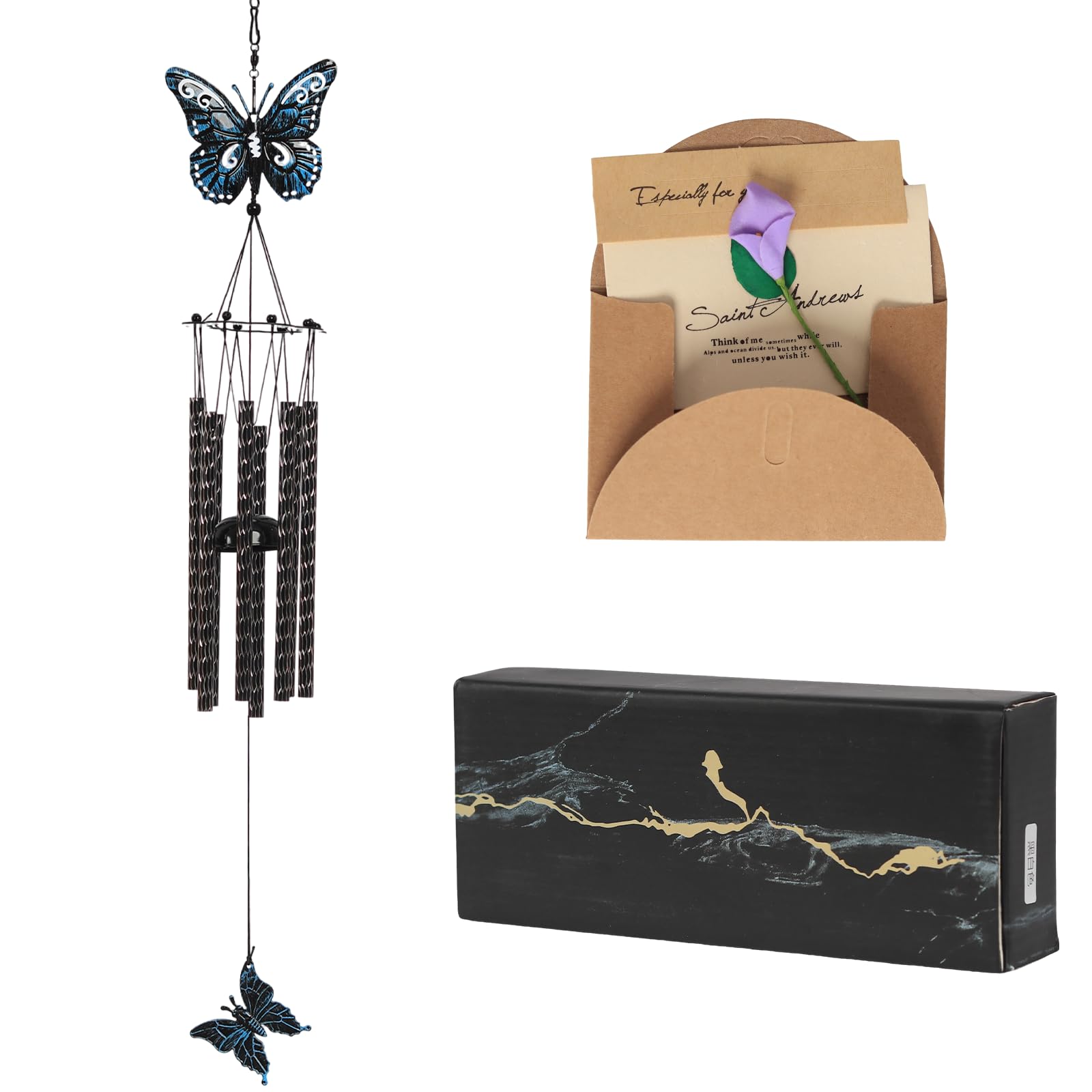 Amazon.com : Butterfly Wind Chimes for Outside Clearance, Outdoor ...