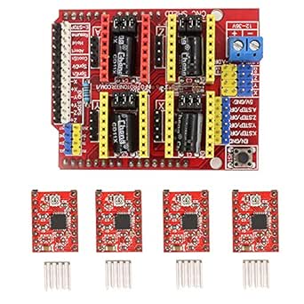 Amazon.com: Witbot CNC Shield Expansion Board with A4988 Stepper Motor Driver with Heat Sink for ...