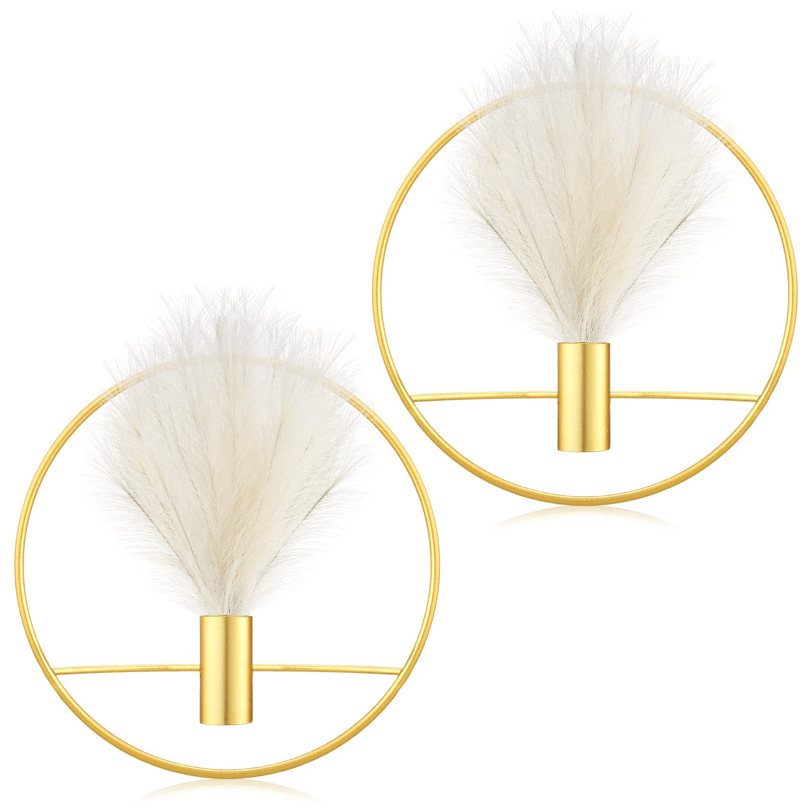 Amazon.com: Peryiter 2 Pcs Boho Wall Decor Metal Gold Wall Art Hanging ...