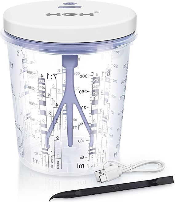 Amazon.com: HEH Upgraded Epoxy Resin Mixer, Rechargeable Automatic ...