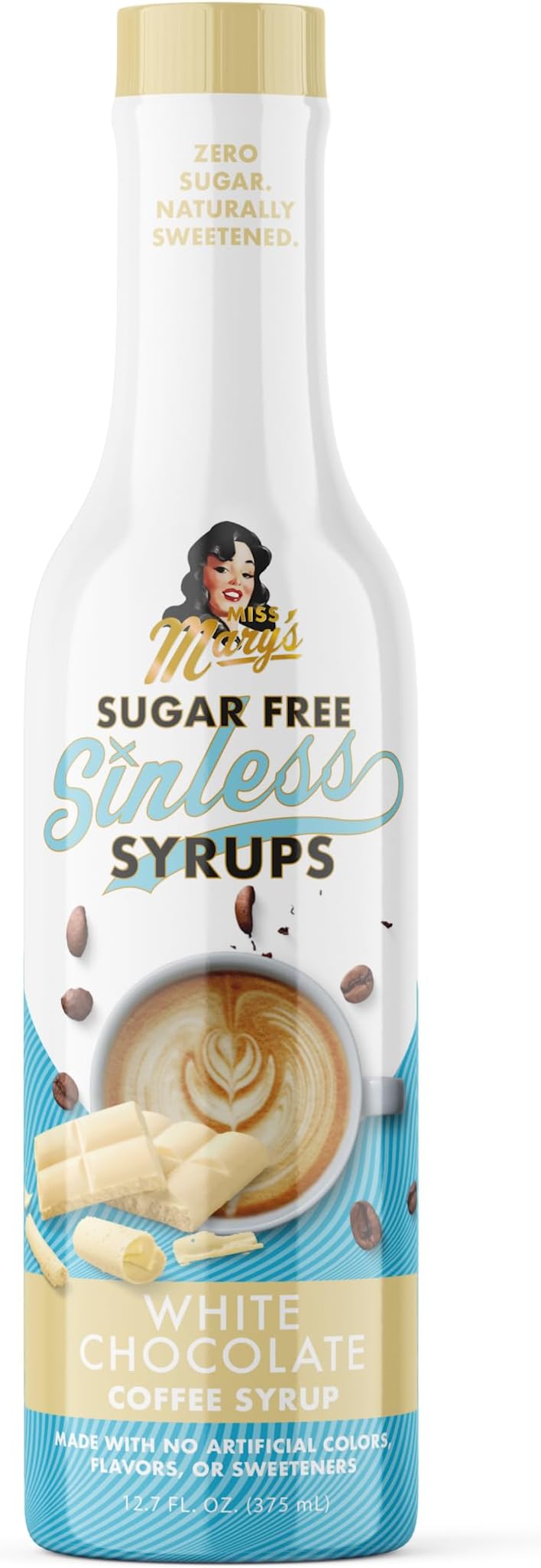 Amazon.com: Sugar Free White Chocolate Sinless Syrup - Stevia Based, No ...