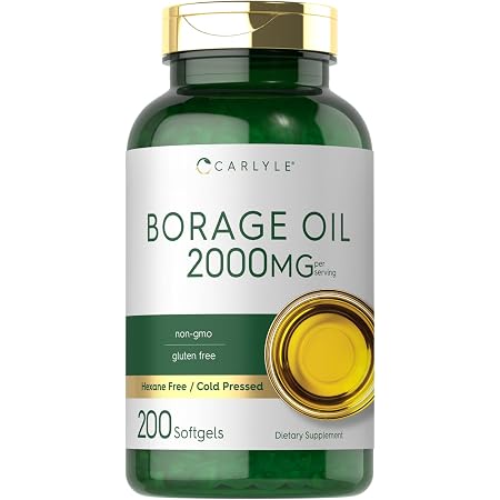 Amazon.com: Carlyle Borage Oil Capsules | 2000mg | 200 Softgels | 320mg ...
