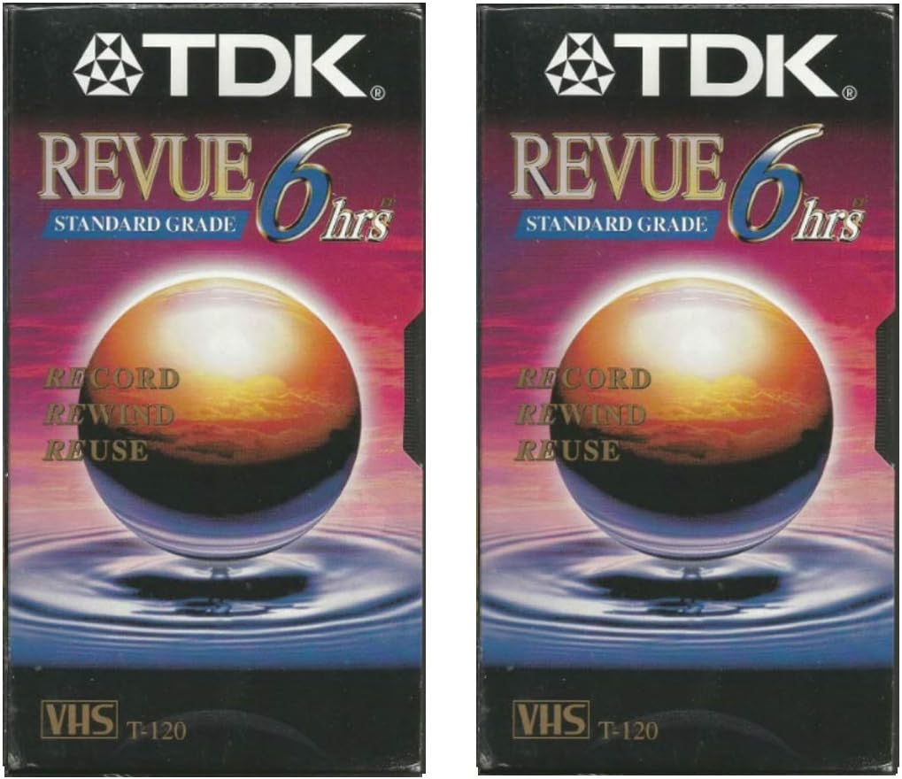 Amazon.com: Standard Grade VHS Blank 2-Pack T-120 6 Hour Recording ...