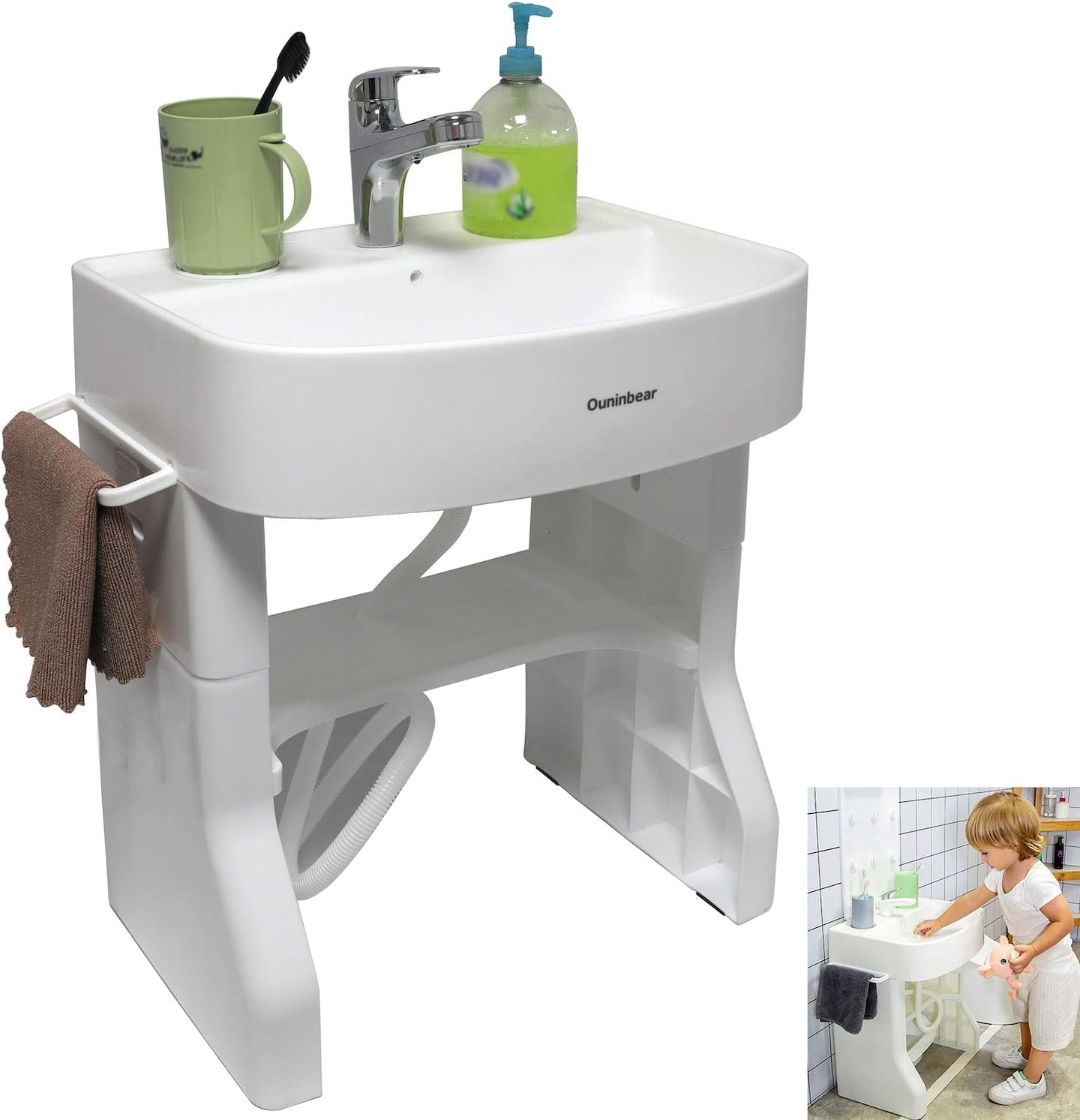 Amazon.com: ALBO BABY Portable Kid Sink, Washstand Self-Care ...