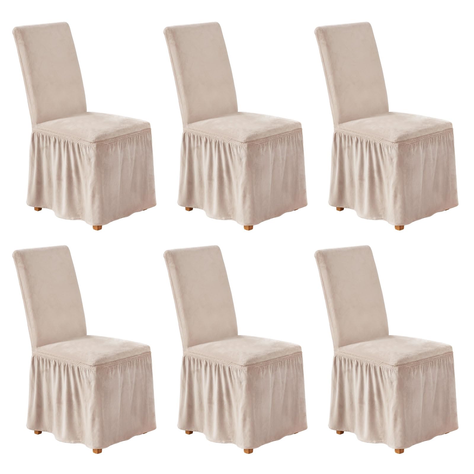 Amazon.com: NICEEC Spandex Chair Covers for Dining Chairs Covers Set of ...