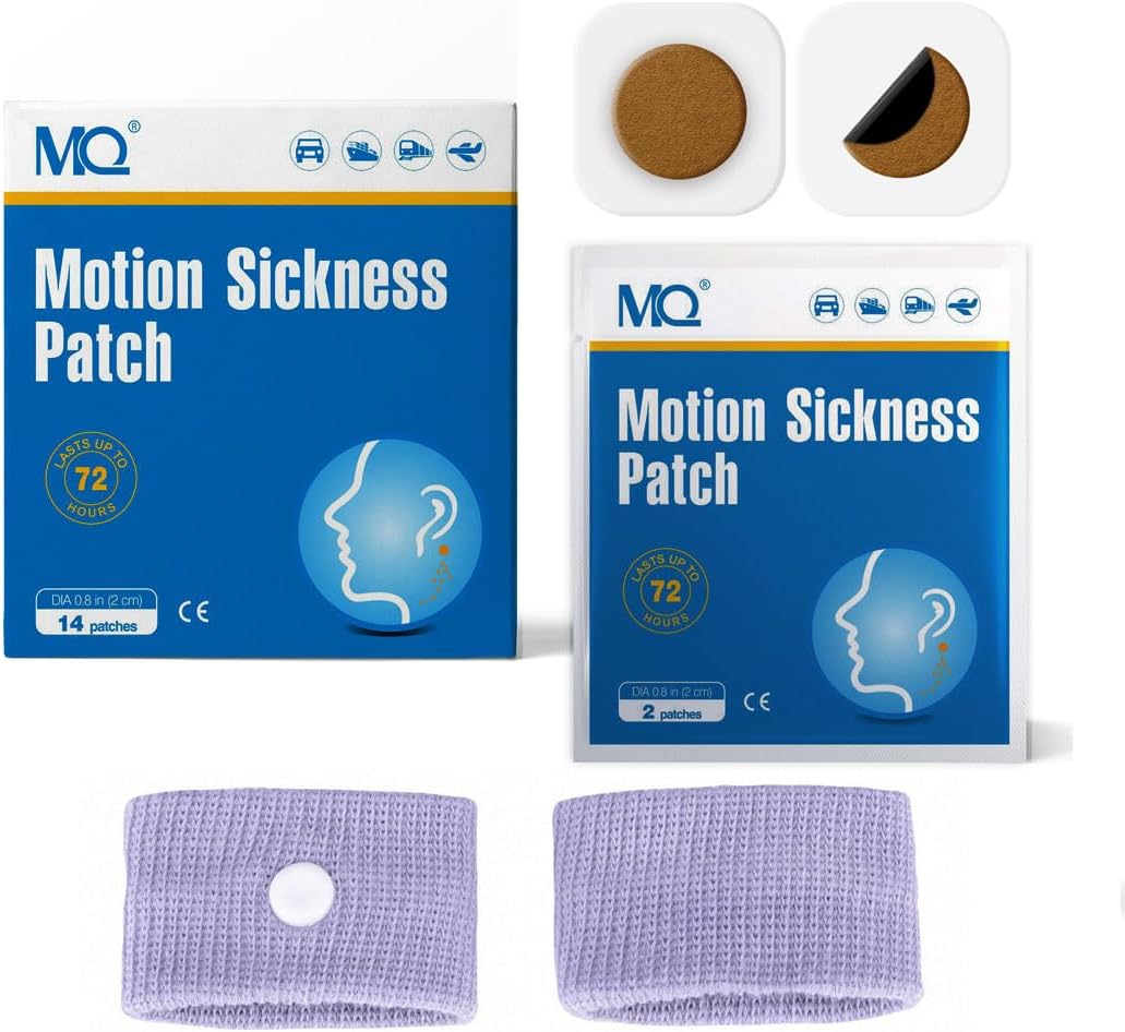 Amazon.com: MQ 14 ct Motion Sickness Patches Non Drowsy Sea Sickness ...