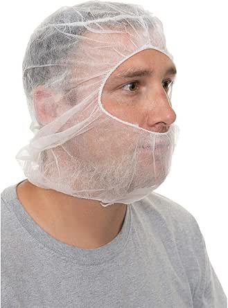 Amazon.com: Polypropylene Head and Face Hood Serged Seams White ...
