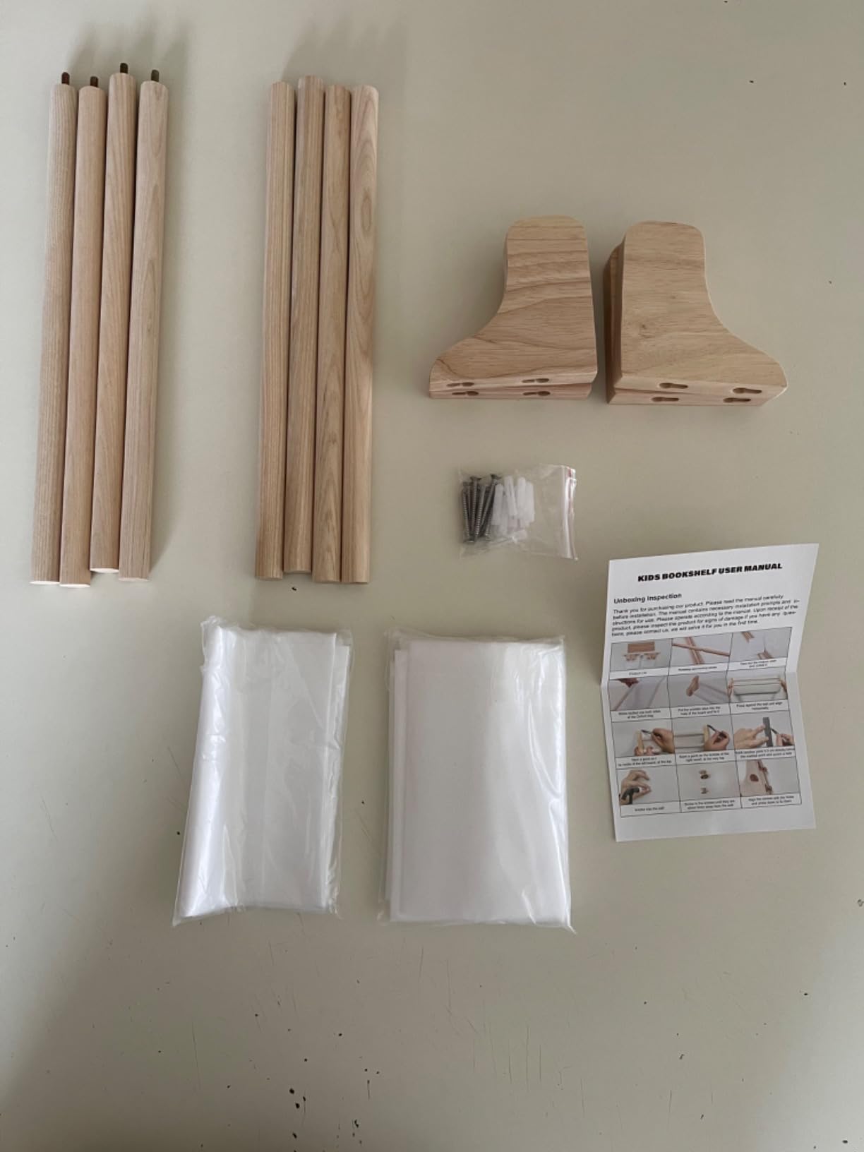 Amazon.com: Volnamal Kids' Bookshelf Set of 2, Wall Mounted Floating ...