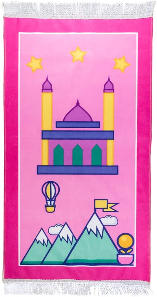 Amazon.com: Ottoman Design Kids Prayer Mat - Pink Prayer Rug for Kids ...