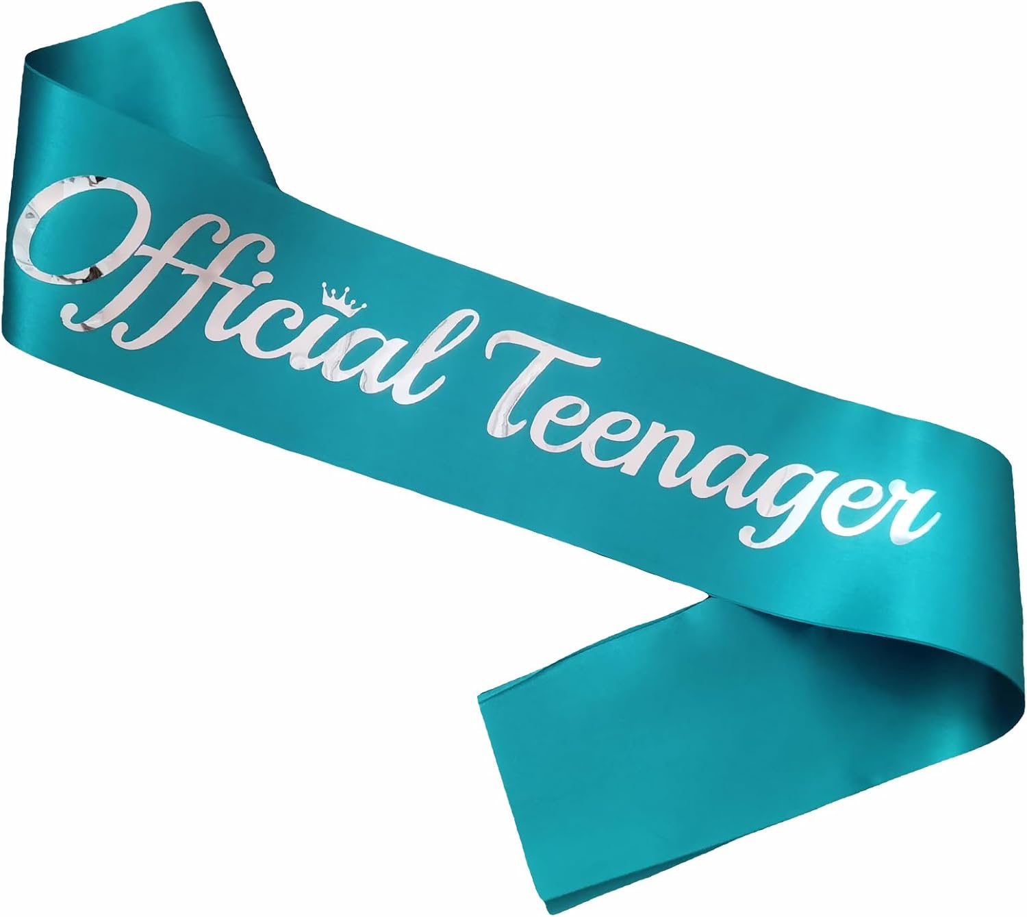 Amazon.com: LXYXUUN Official Teenager Sash Teal Blue, Silver Foil ...