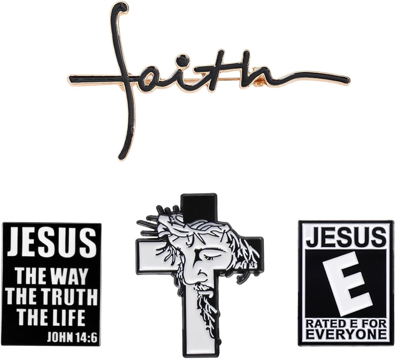 Amazon.com: 4PCS Jesus Pin,Christian Pins Enamel Lapel Pin,Jesus Pins ...