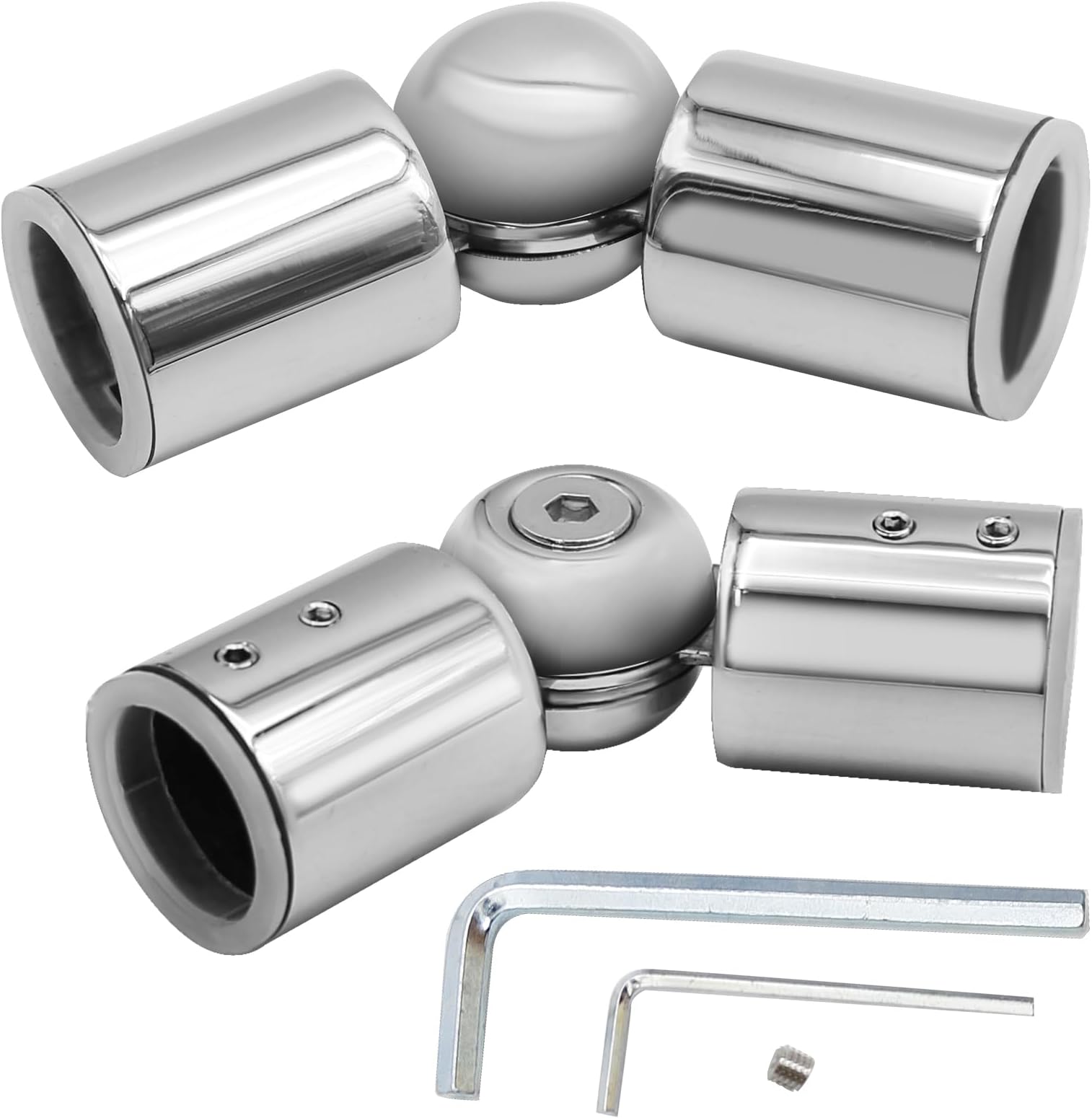 FLAMEER 5PCS BAY WINDOW CURTAIN POLE/ROD ELBOW CORNER JOINT CONNECTOR ...