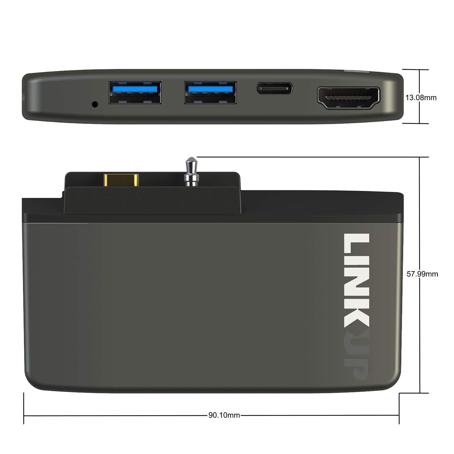 Snapklik.com : LINKUP - Microsoft Surface GO Compatible Docking Station HDMI Audio USB C Dock 6 ...