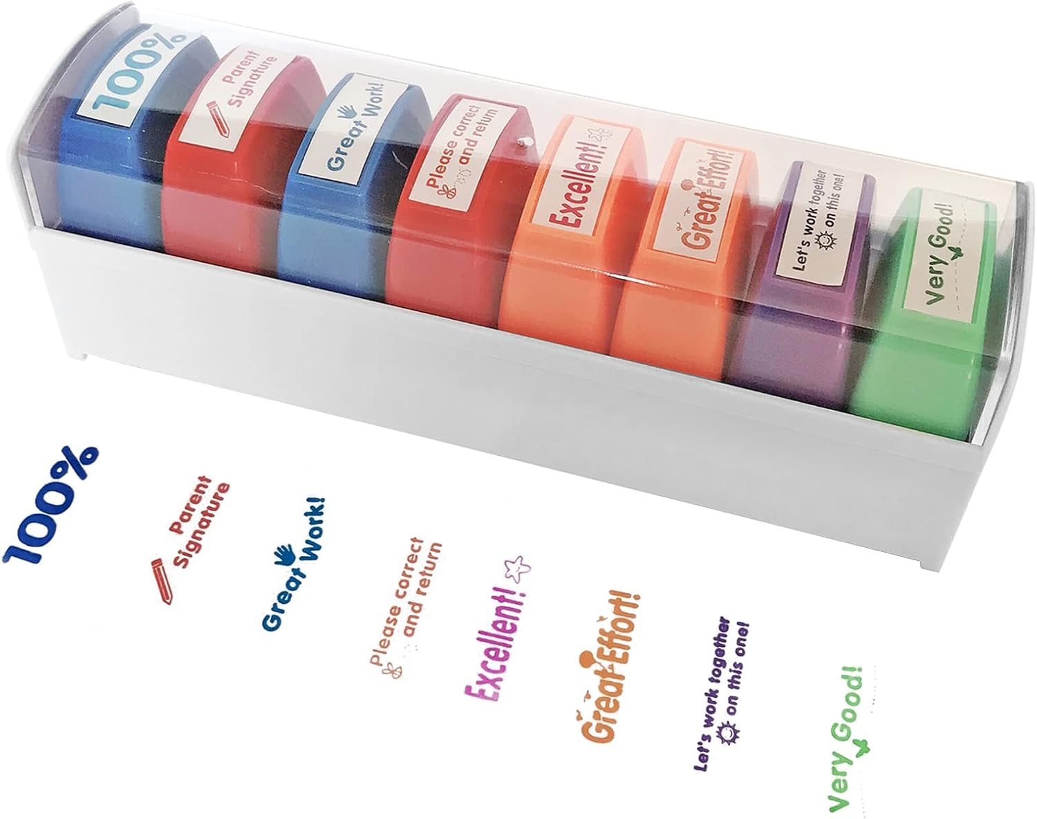 Colorful Self-Inking Motivation Teachers Stamps Set Photosensitive ...