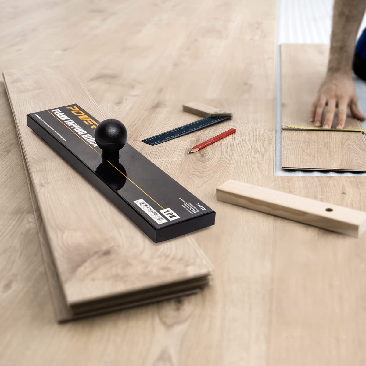 Snapklik.com : POWERTEC Tapping Block Flooring Tools, Hammer-Free Vinyl ...