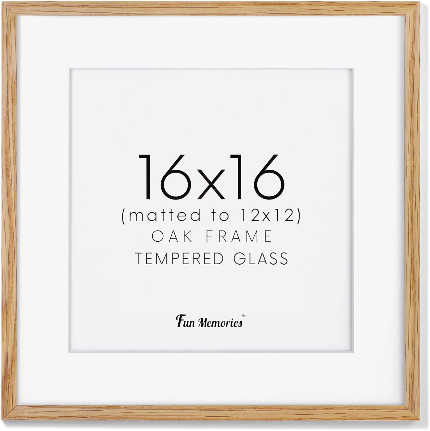 Amazon.com - 16x16 Oak Wood Picture Frame, 16"x16" Picture Frame Matted ...