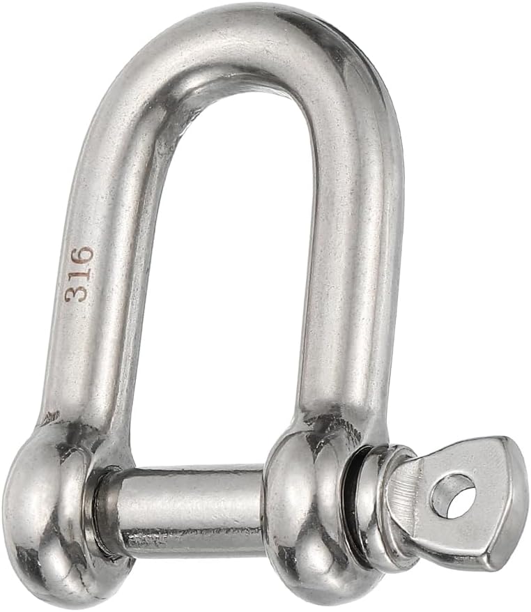 Amazon.com: PATIKIL Screw Pin Shackle 8mm 5/16" 660lb, 316 Stainless ...