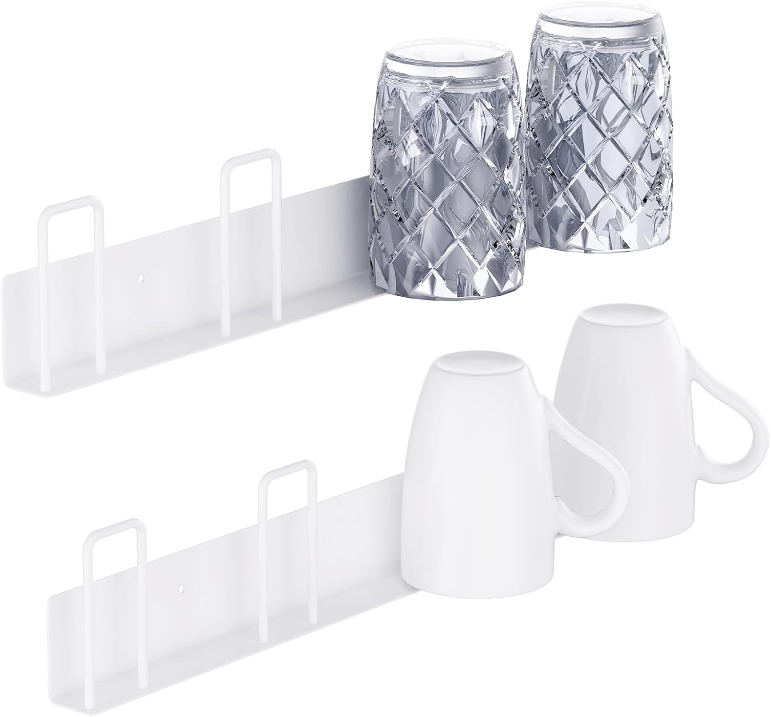 Amazon.com: Geilihome Mug Wall Hooks No Drilling, Wall-Mounted Coffee ...