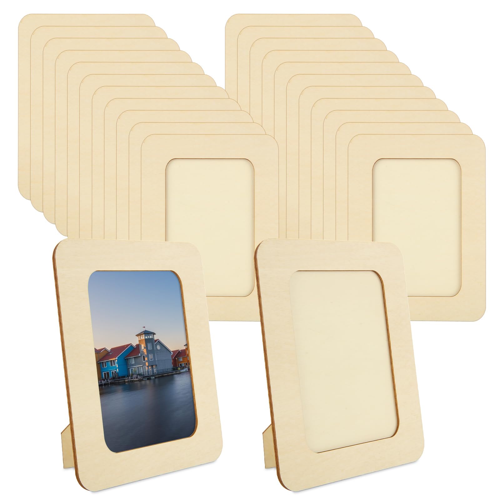 Amazon.com - ABuff 24 PCS Wooden Picture Frame 4 x 6 inch Wood Photo ...