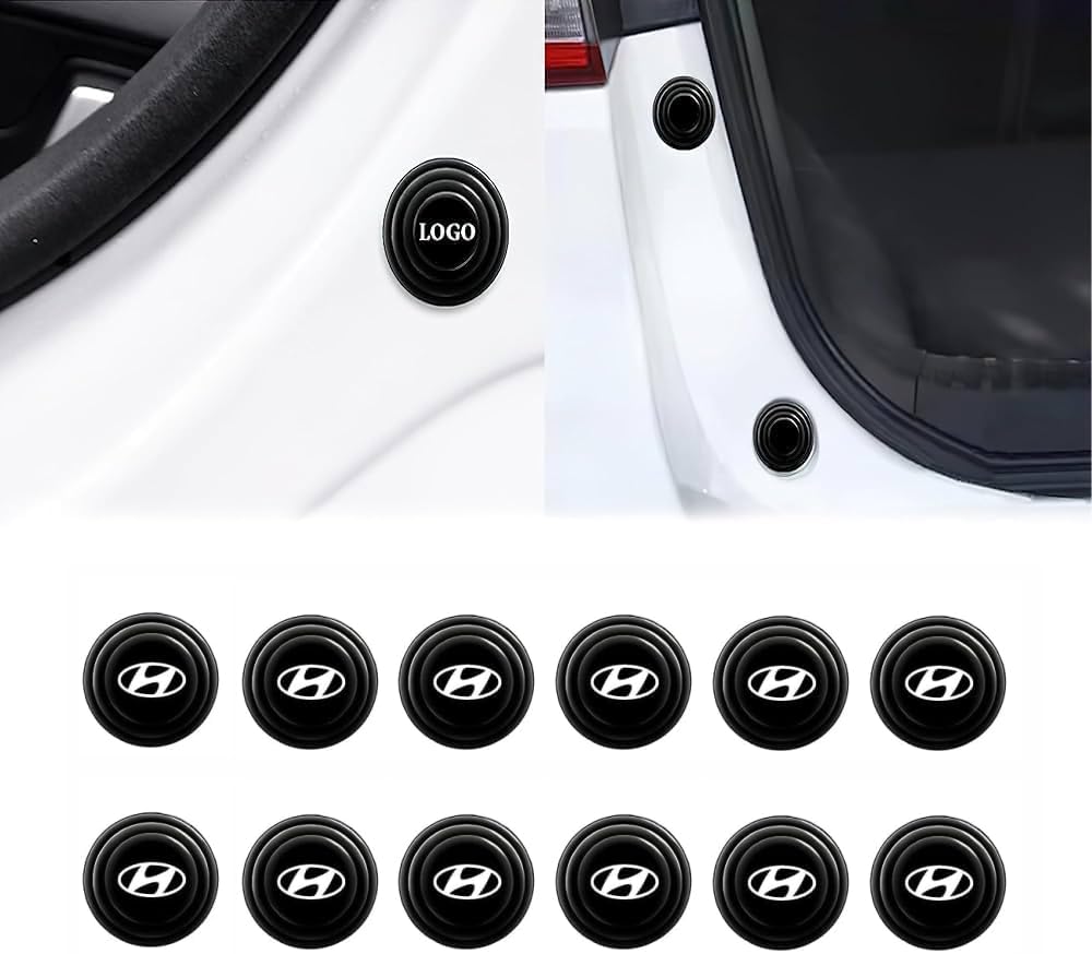 DAZZLIQ 12 pcs Rubber Car Door Shock Absorber Protection Stickers ...