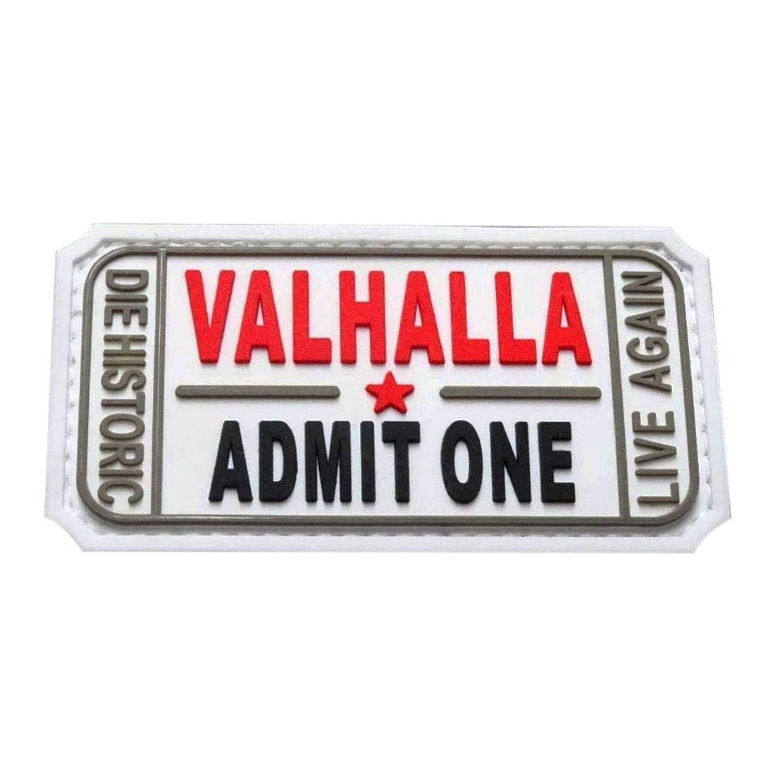 Amazon.com: Ticket to Valhalla Admit One Vikings PVC Rubber Hook Patch ...