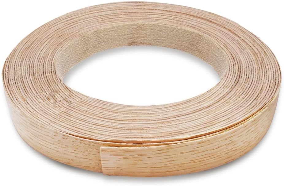 WoodPress® 22mm Real Oak Pre-Glued Veneer Edging Tape – 50m Trade Roll ...