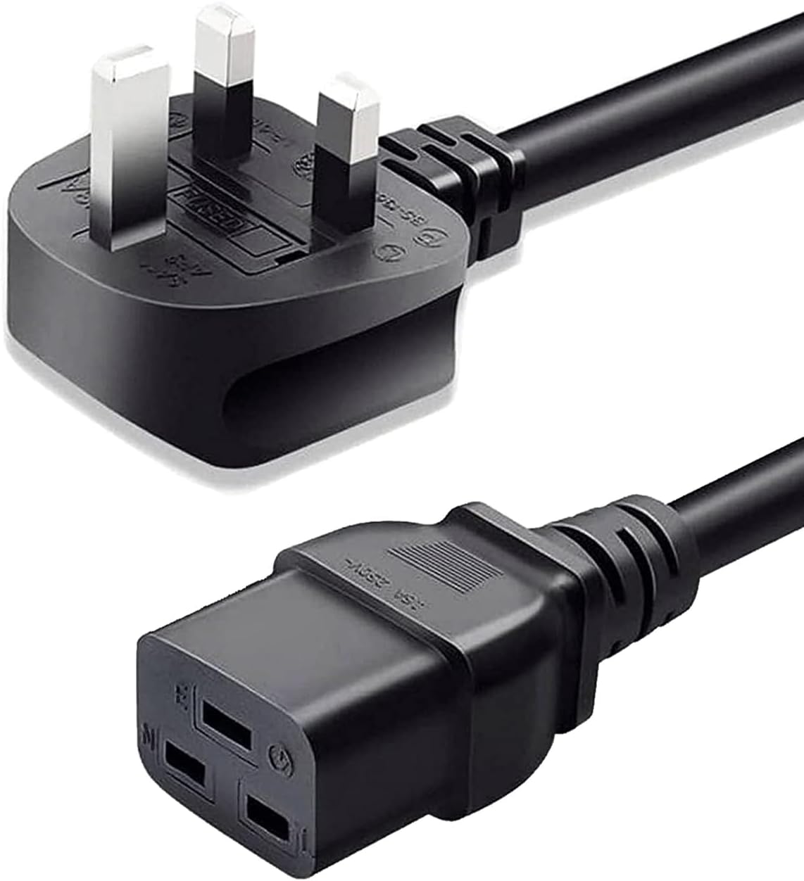 Topnma 3 Meters C19 Power Cable UK Mains Plug to IEC 320 C19V 3 * 1 ...