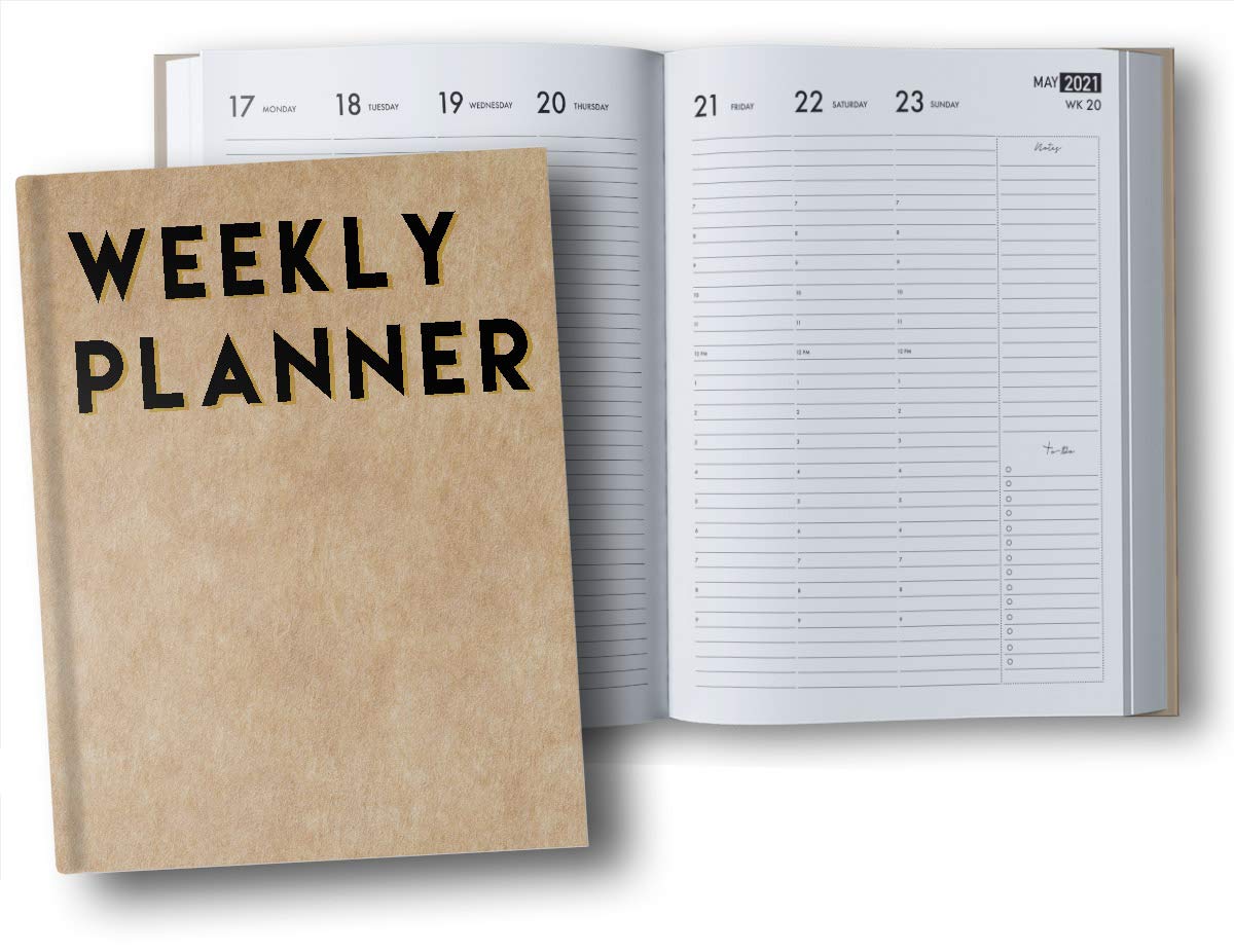 Vertical Weekly Planner 2020-2021: 18 Month Hardcover Weekly, Monthly ...